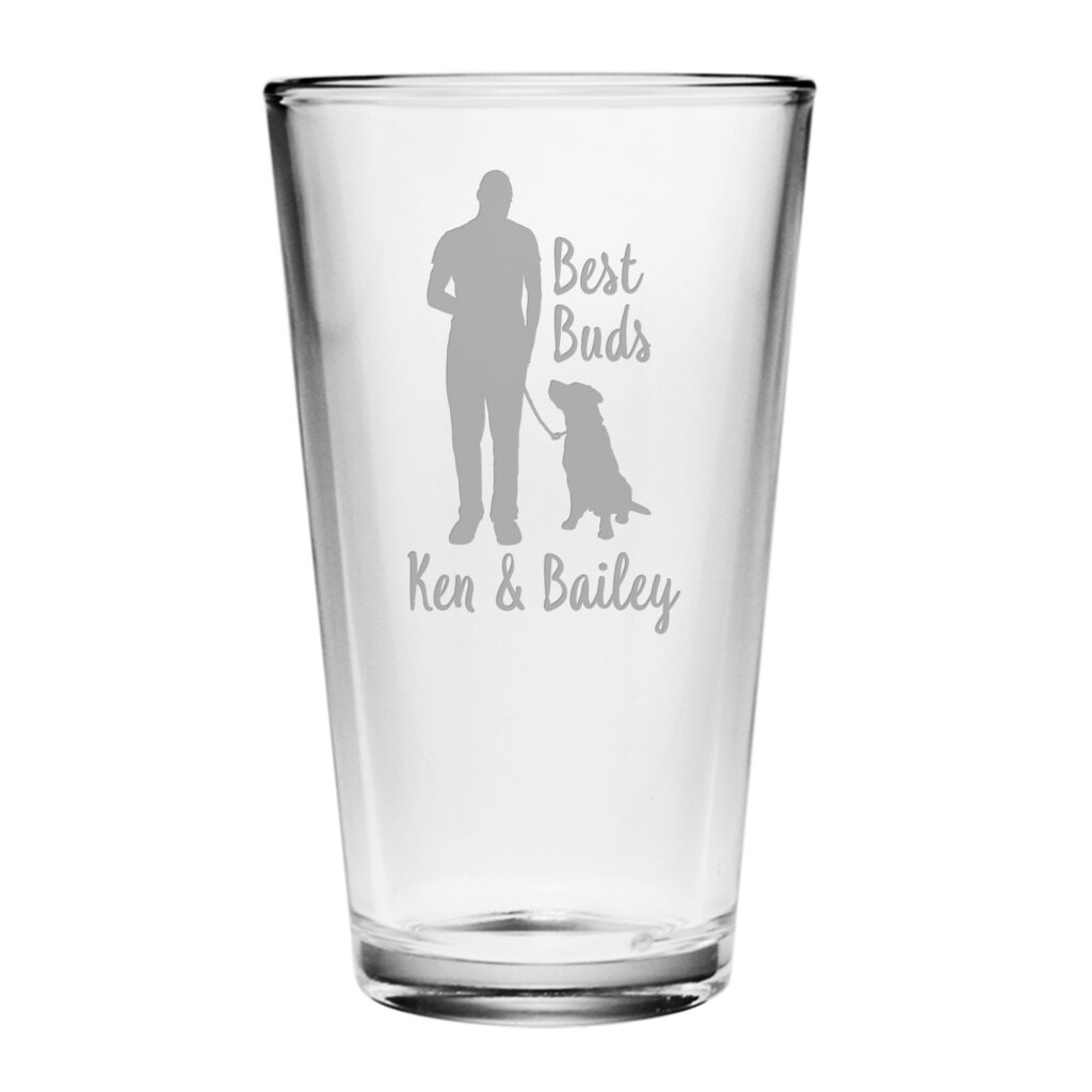 Personalized Best Buds Pint Glass