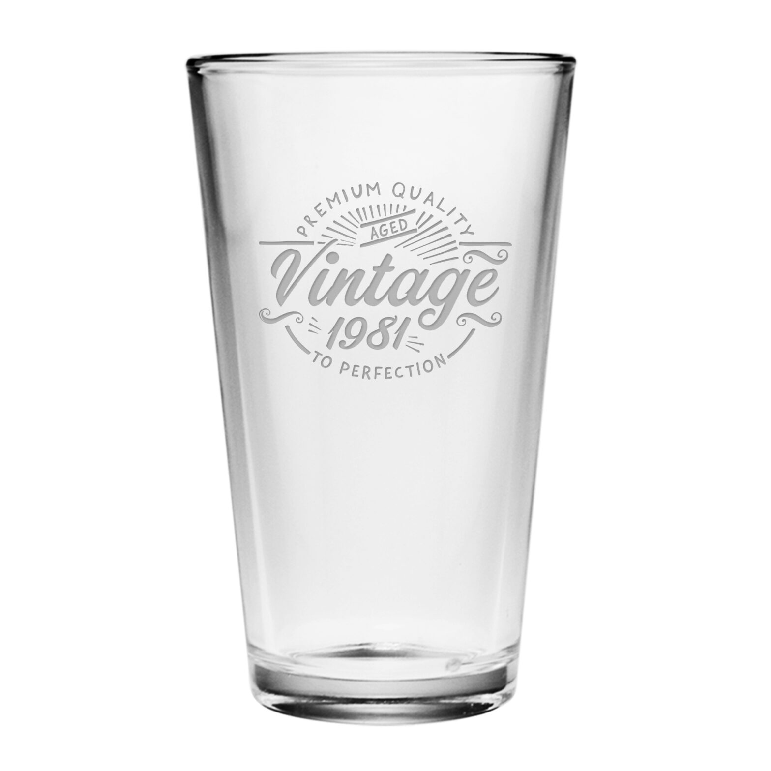Aged to Perfection - Vintage Years Old - Beer & Soda Glasses